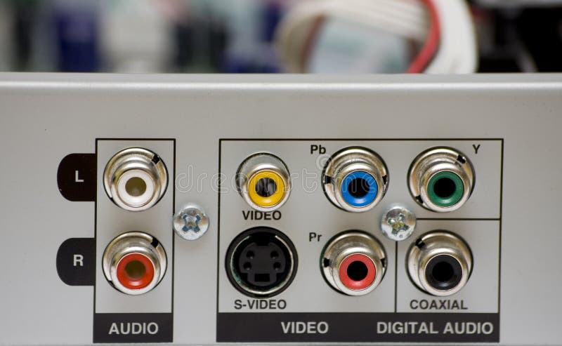 Back Panel Connectors of the Computer Motherboard Stock Photo - Image ...