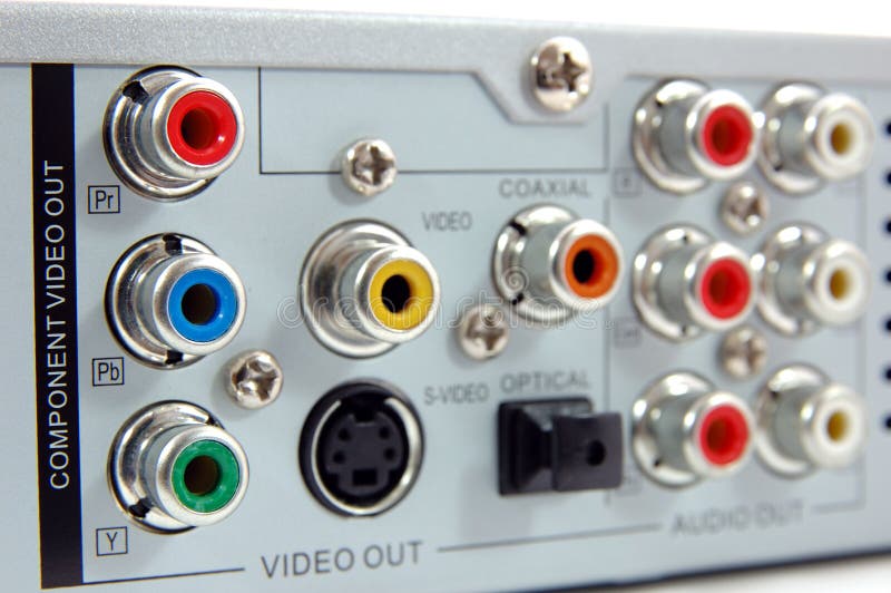 Back Panel Connectors of the Computer Motherboard Stock Photo - Image ...