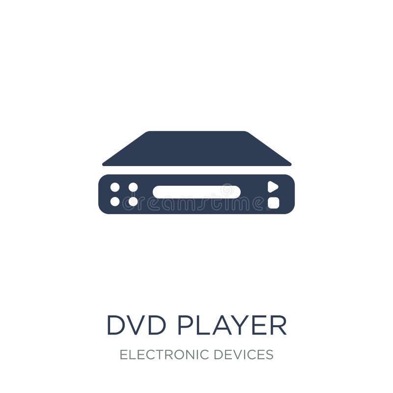DVD Player Icon. Trendy Flat Vector DVD Player Icon on White Bac Stock ...