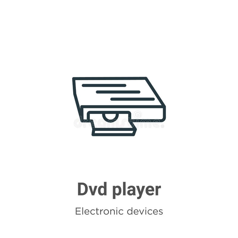Dvd Player Outline Vector Icon. Thin Line Black Dvd Player Icon, Flat ...