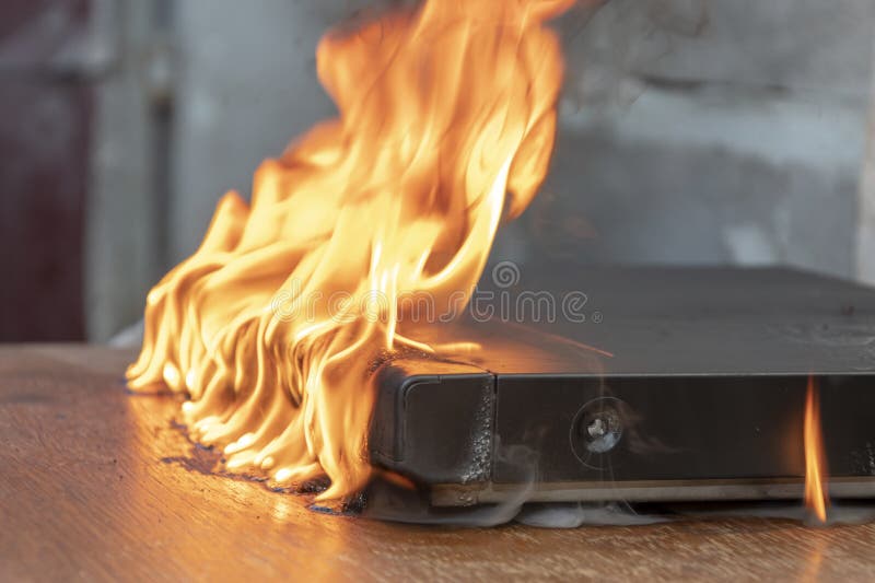 A DVD Player on the Table Burst into Flames, a Melted Case, a Fire in ...