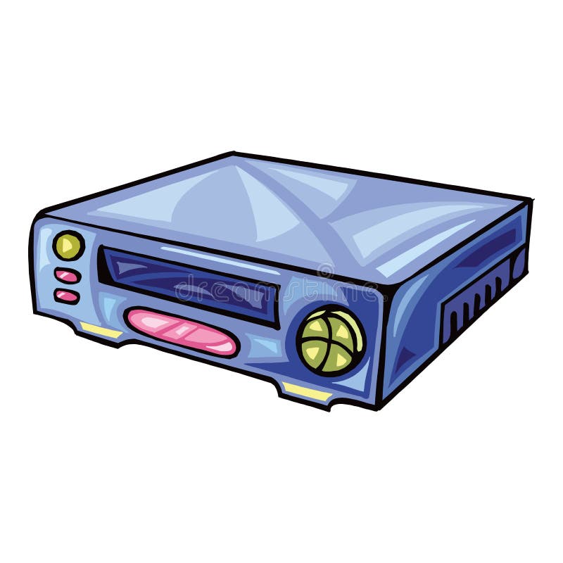 Dvd Player Vector on White Background Stock Vector - Illustration of ...