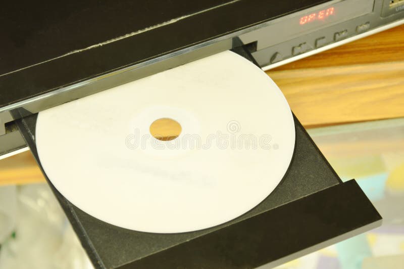 DVD Put on Insert Disc Player in Cupboard Stock Image - Image of insert ...