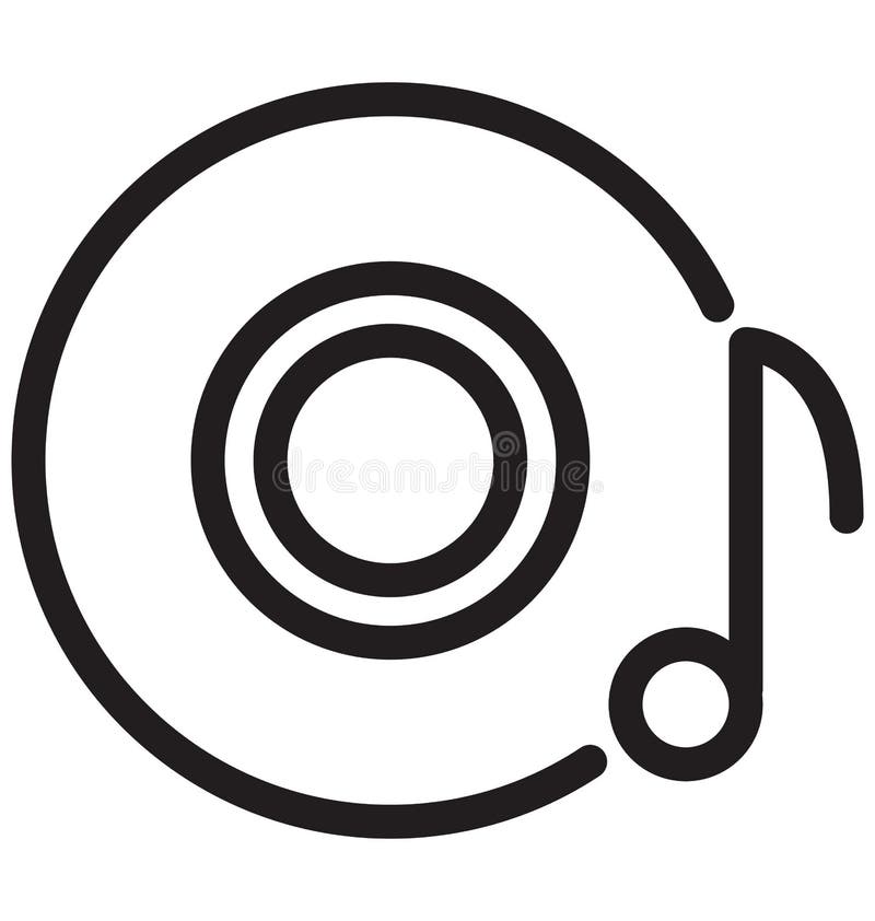 Dvd Single Line Vector Illustration Stock Vector - Illustration of ...