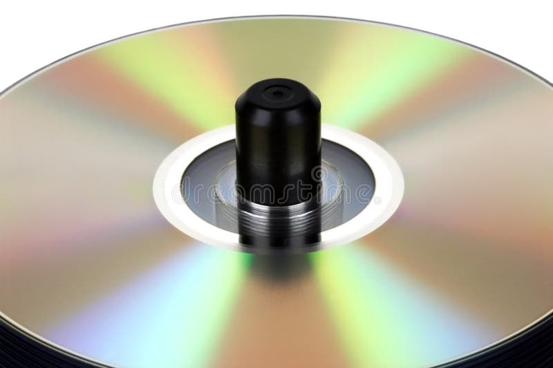 DVD stack on spindle stock image. Image of clean, studio - 23664205