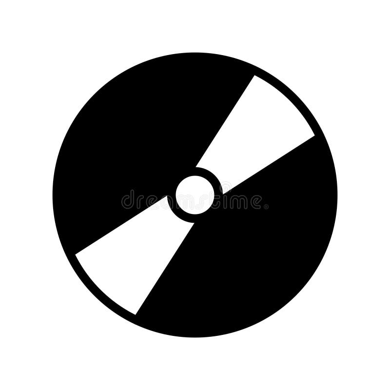 DVD glyph flat vector icon stock illustration. Illustration of apps ...