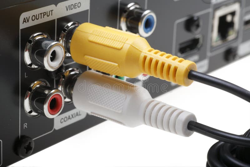 Audio video Inputs stock image. Image of cord, computer - 9164387