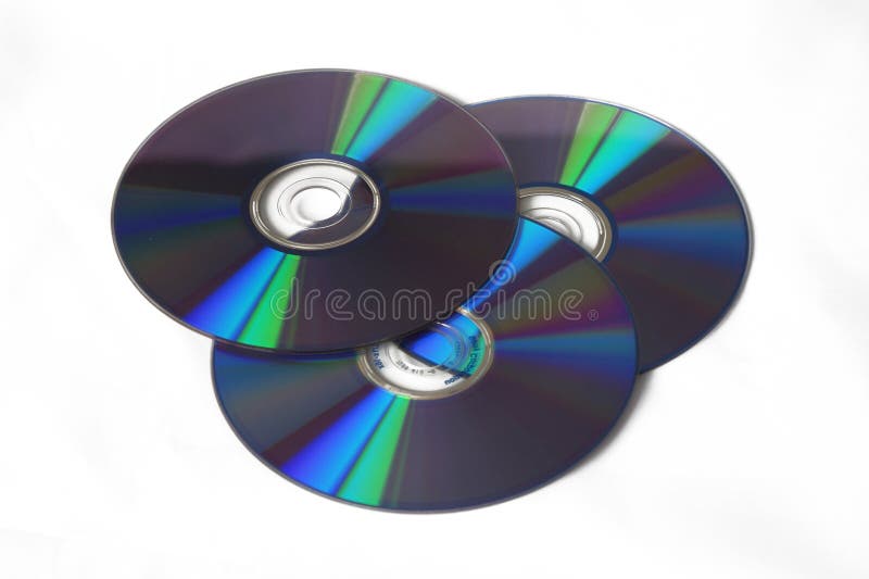 CDs DVDs Blu-ray Stack of Discs on White Stock Photo - Image of blue ...