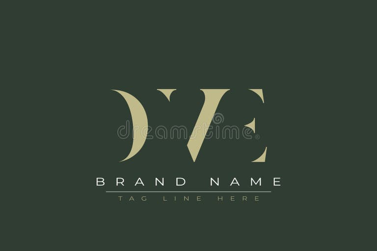 DVE Abstract Letter Logo Design Stock Illustration - Illustration of ...