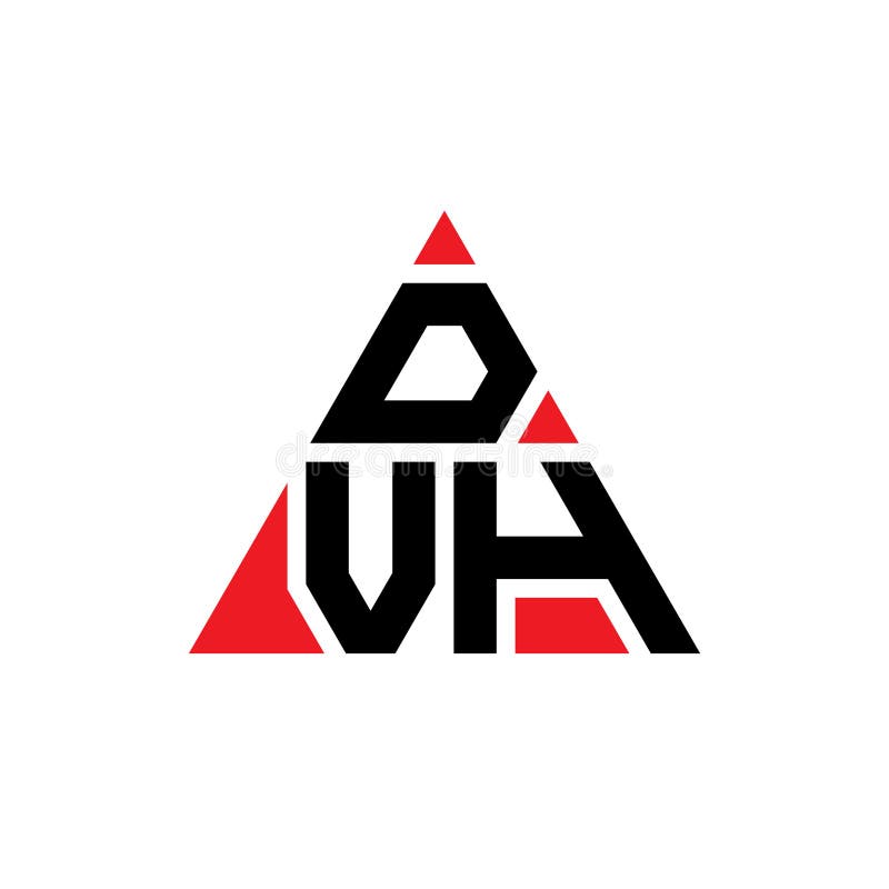 DVH Triangle Letter Logo Design with Triangle Shape. DVH Triangle Logo ...