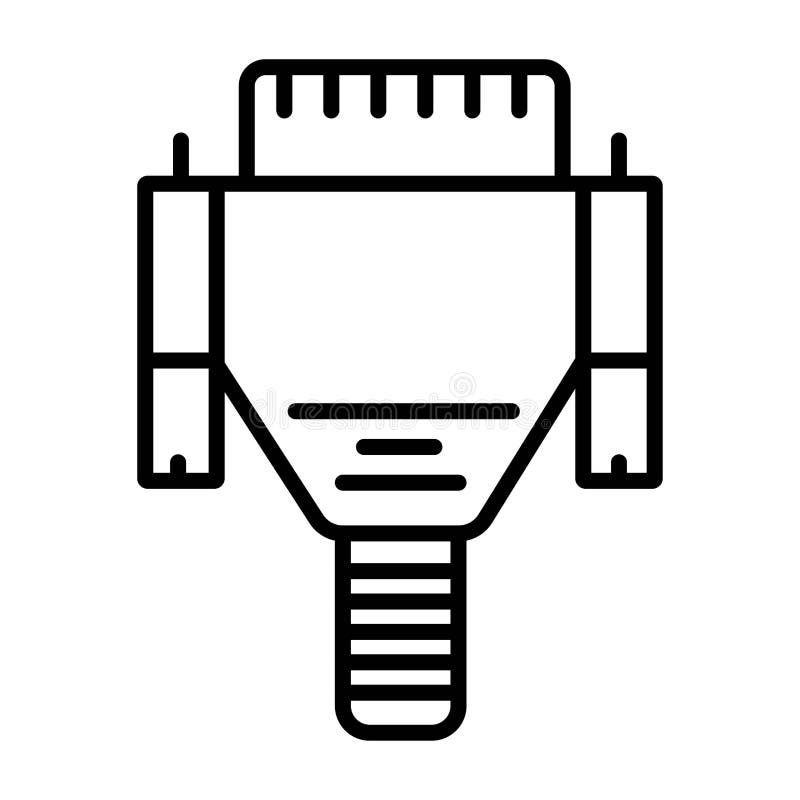 Dvi cable icon stock illustration. Illustration of analog - 136879293