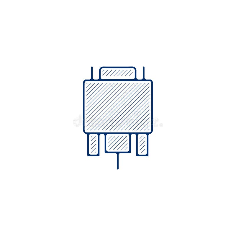 DVI Cable Line Icon. DVI Cable Linear Hand Drawn Pen Style Line Icon ...