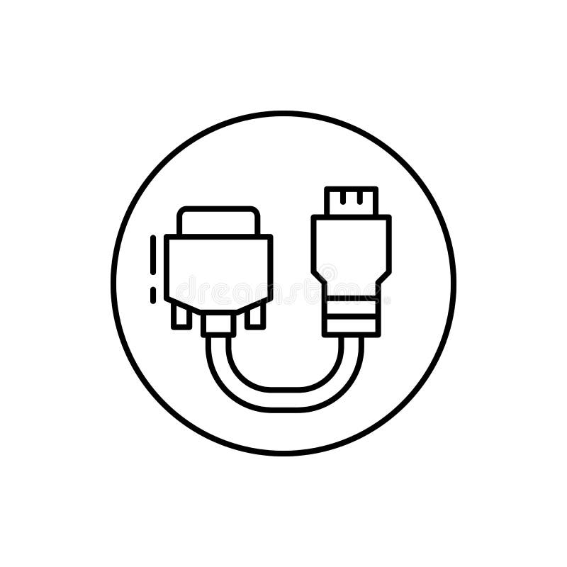 Dvi, Connector Icon. Simple Line, Outline Vector Elements of Connectors ...