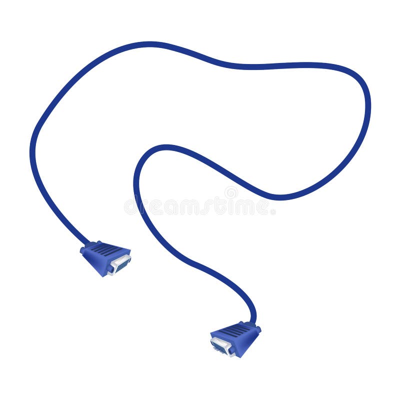 DVI Digital Video Interface or VGA Cables Stock Vector - Illustration ...
