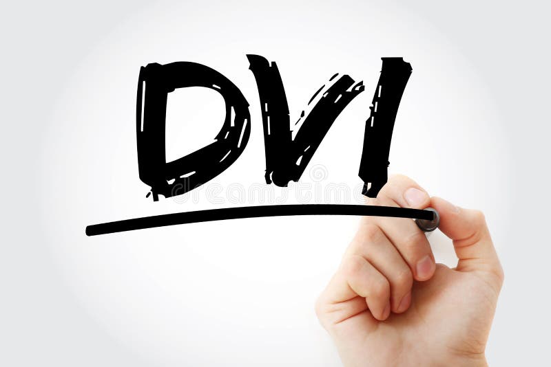 DVI - Digital Visual Interface Acronym with Marker, Technology Concept ...