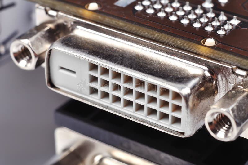 DVI interface stock photo. Image of detail, connector - 46529082