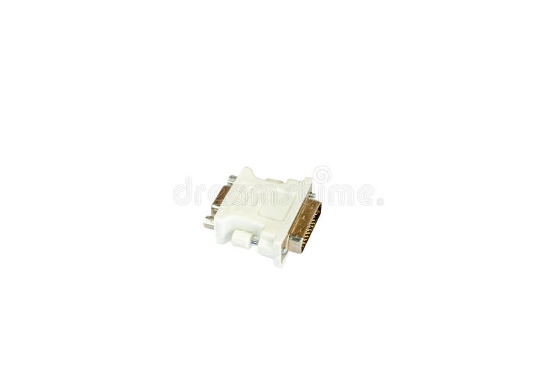 DVI To VGA Display Converter on Isolated White Background Stock Photo ... DVI To VGA Display Converter on Isolated White Background Stock Photo ...