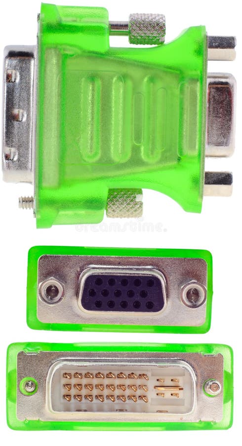 DVI/D-SUB adapter stock photo. Image of plug, connection - 10013412
