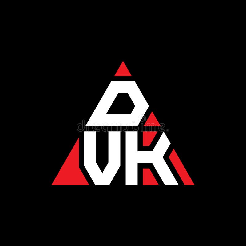 DVK Triangle Letter Logo Design with Triangle Shape. DVK Triangle Logo ...