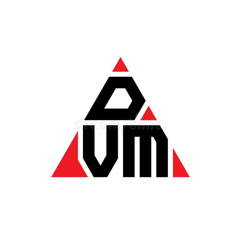 DVM Triangle Letter Logo Design with Triangle Shape. DVM Triangle Logo ...