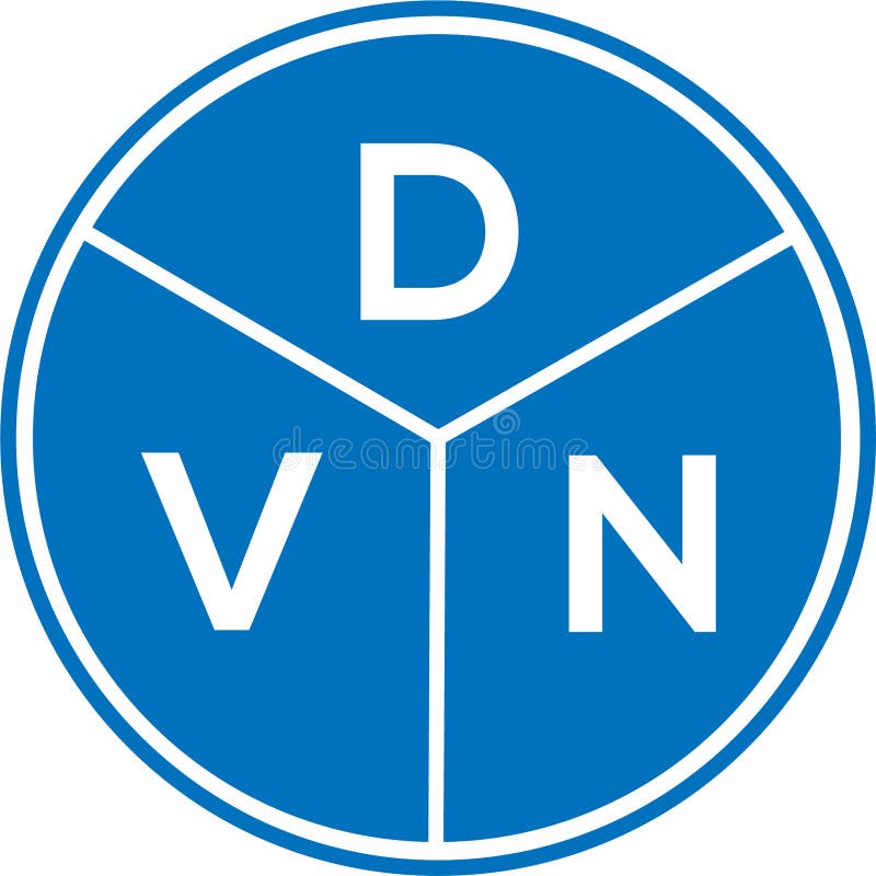 DVN Letter Logo Design on White Background. DVN Creative Circle Letter ...