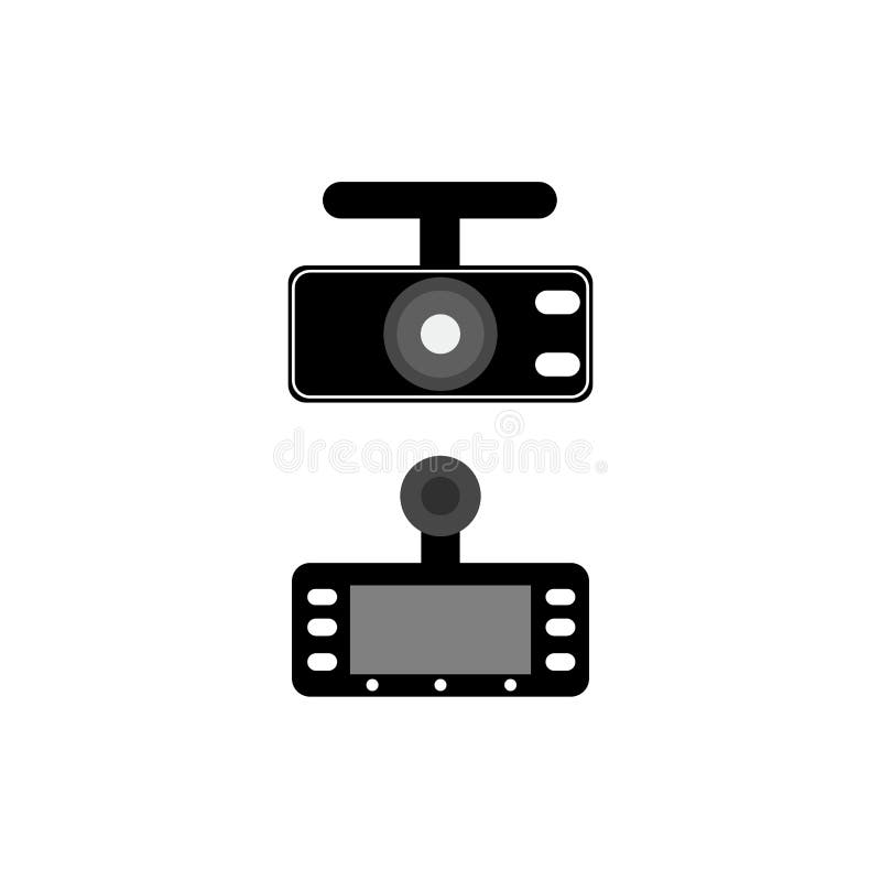 Dvr Camera Icon on White Background. Stock Vector - Illustration of ...