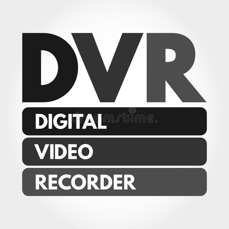 DVR - Digital Video Recorder Acronym, Technology Concept Background ...