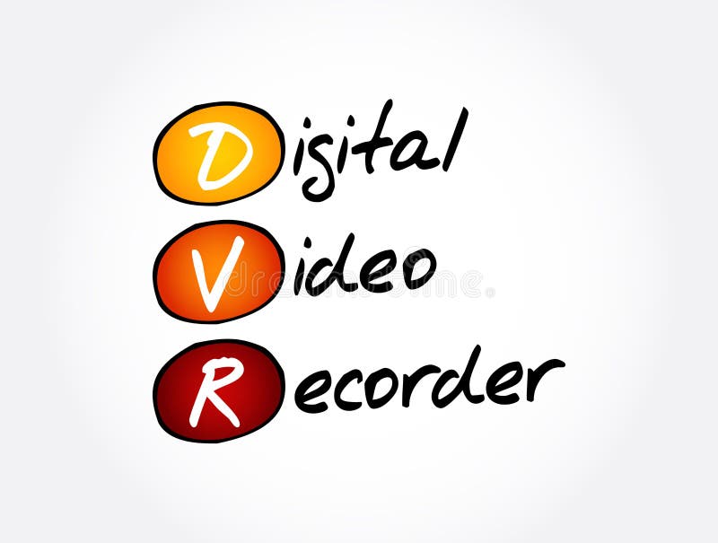 DVR - Digital Video Recorder Acronym, Technology Concept Background ...