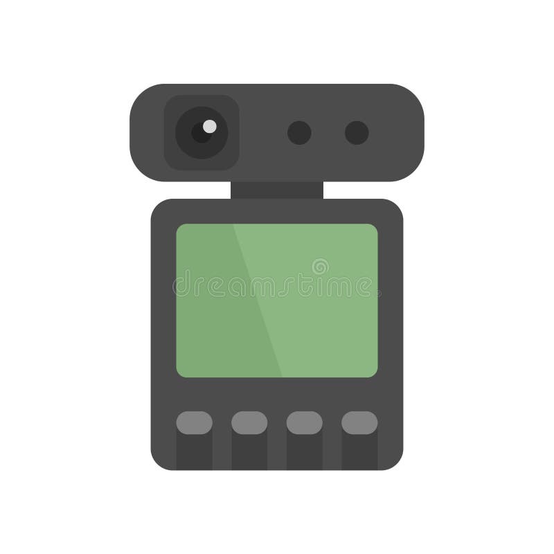 Dvr Recorder Icon Flat Isolated Vector Stock Vector - Illustration of ...