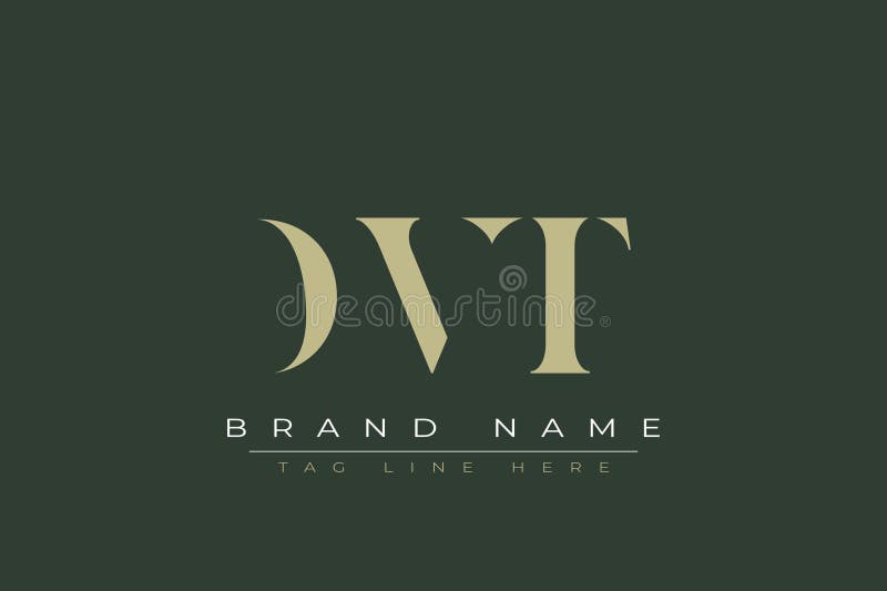 DVT Abstract Letter Logo Design Stock Illustration - Illustration of ...