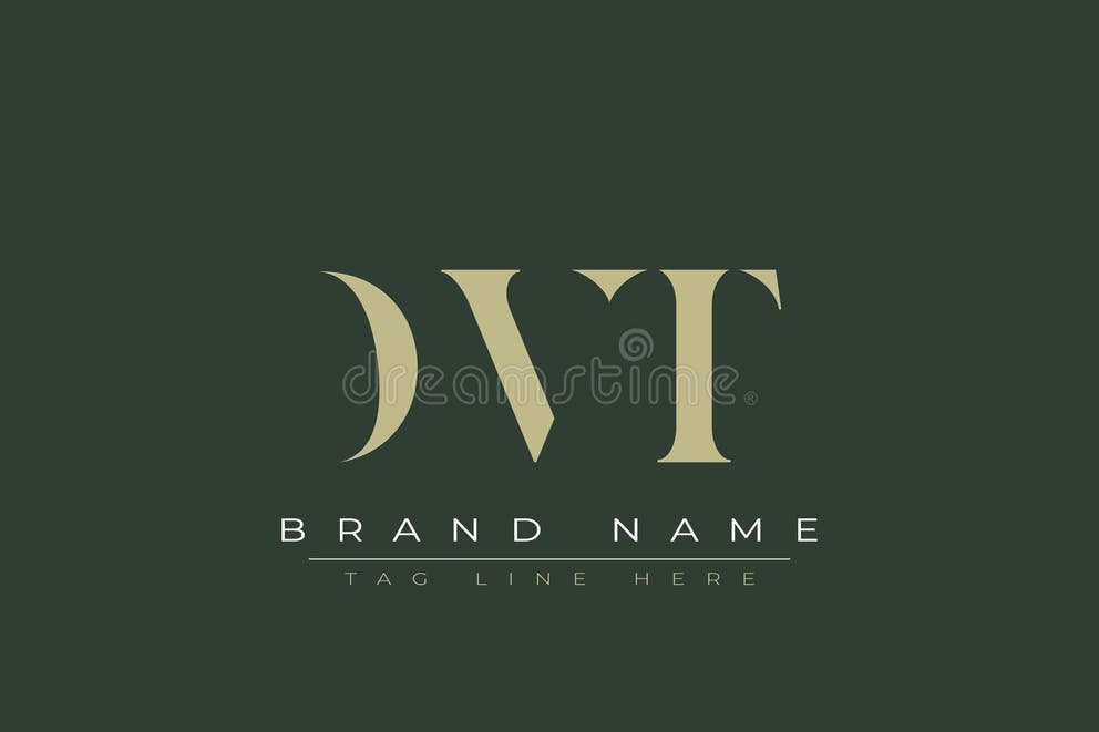 DVT Abstract Letter Logo Design Stock Illustration - Illustration of ...