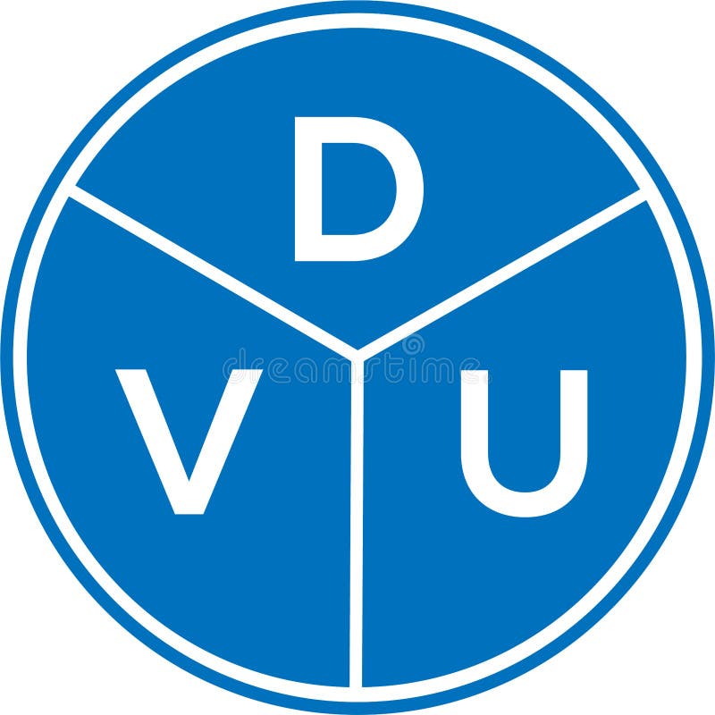 DVU Letter Logo Design on White Background. DVU Creative Circle Letter ...