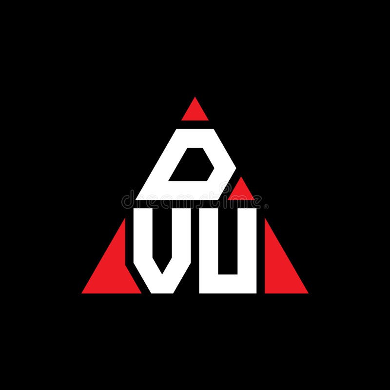 DVU Triangle Letter Logo Design with Triangle Shape. DVU Triangle Logo ...