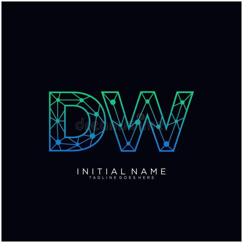 DW Letter Logo Icon Design Template Elements Stock Vector ...