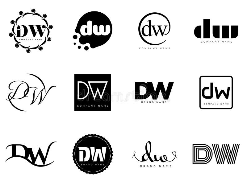 DW Logo Company Template. Letter D and W Logotype Stock Vector ...