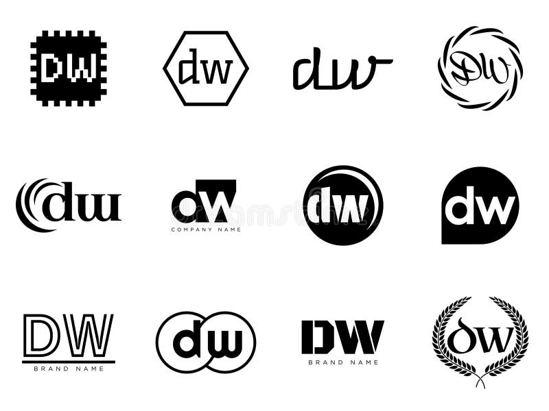 DW Logo Company Template. Letter D and W Logotype Stock Vector ...