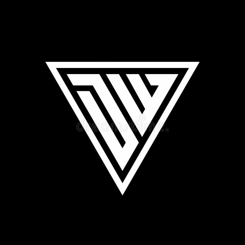 DW Logo Monogram with Triangle Shape Designs Template Stock ...