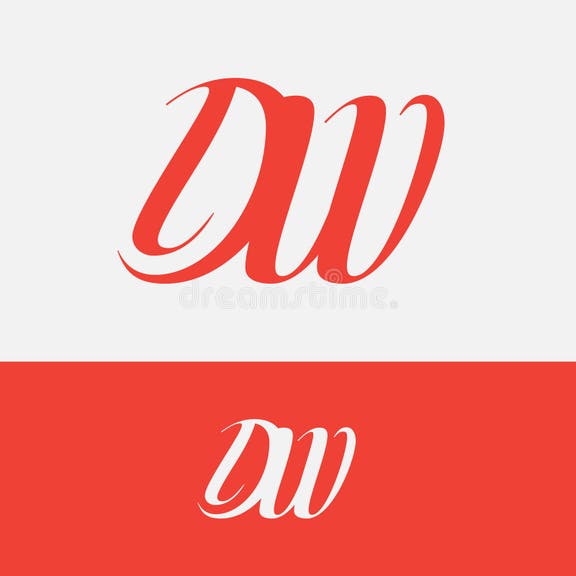 Dw Symbol Initial Letter Design Monogram Abstract Stock Illustration ...