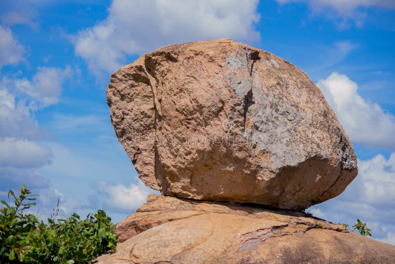 Dwalla Rocks Blue Sky White Clouds Stock Photo - Image of white, blue ...