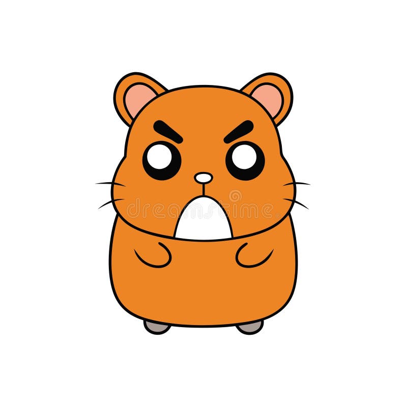 Dwarf Hamster Rodent Angry Icon Vector Stock Vector - Illustration of ...