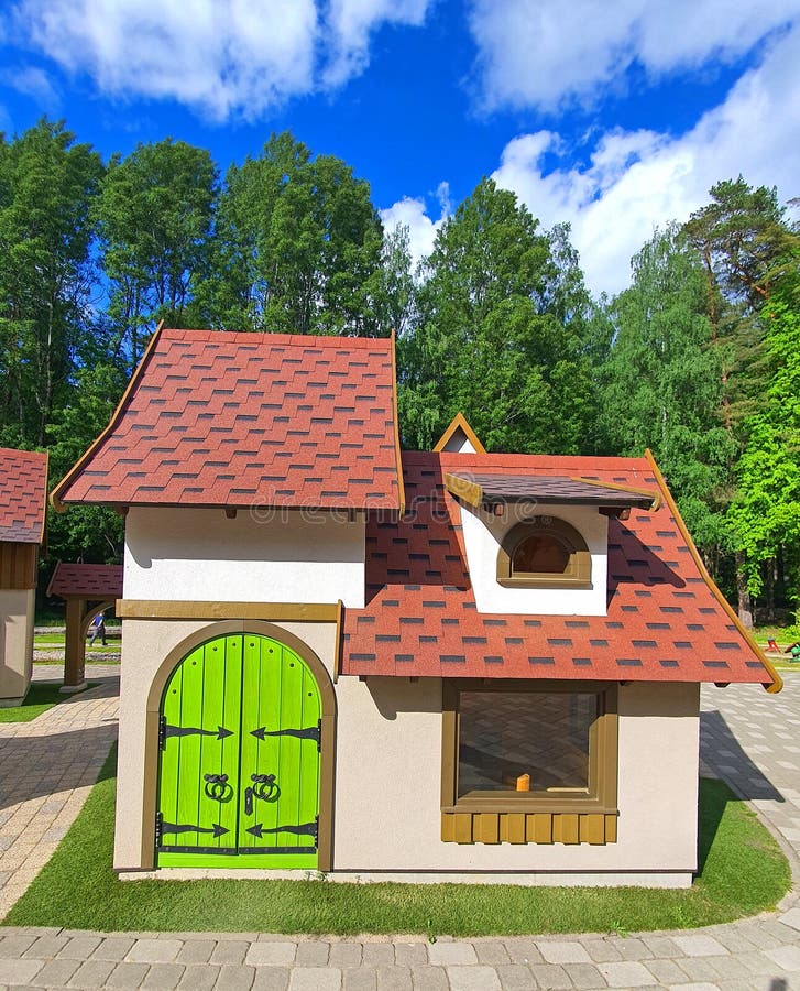 Dwarf House in the Old Forest Stock Photo - Image of europe, dwarf ...
