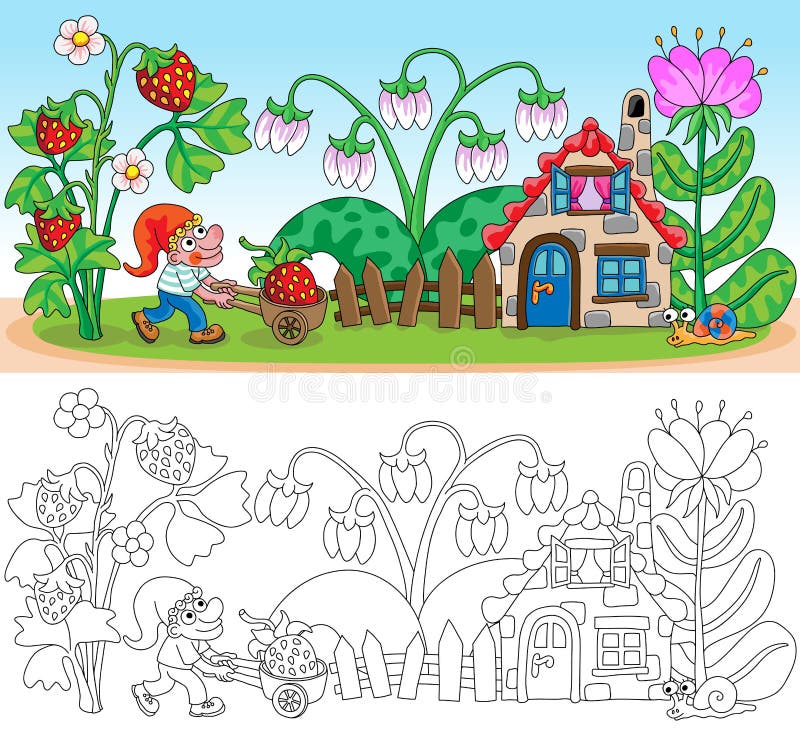 Dwarf house stock vector. Illustration of design, comic - 85853786