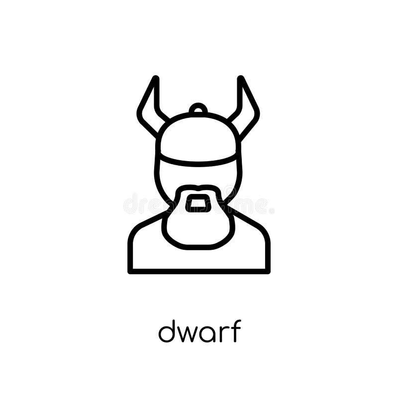 Dwarf Icon. Trendy Modern Flat Linear Vector Dwarf Icon on White Stock ...