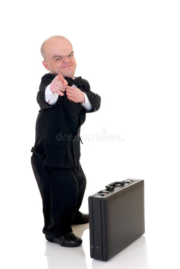 Dwarf, little businessman stock image. Image of midget - 3970373
