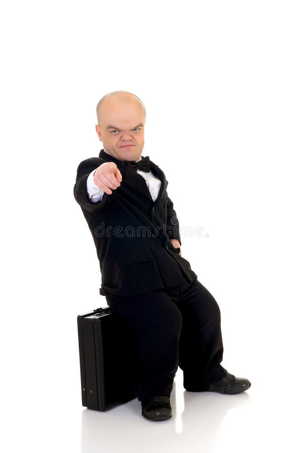 Dwarf, little businessman stock photo. Image of autosomal - 4421510