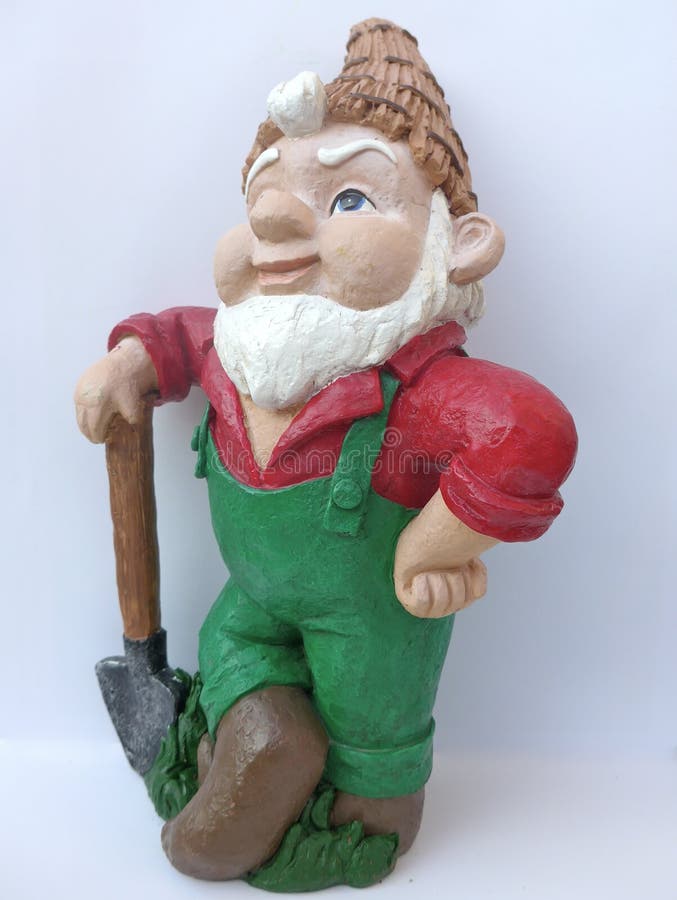 Funny Dwarf with a Yellow Jacket and Blue Hat Stock Image - Image of ...