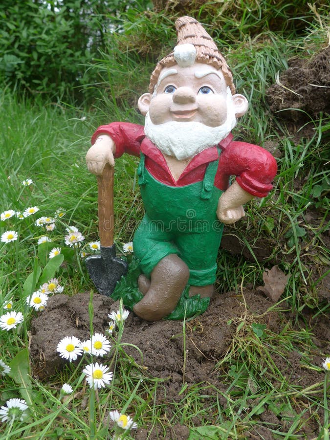 Dwarf with shovel stock image. Image of humor, happiness - 78012347