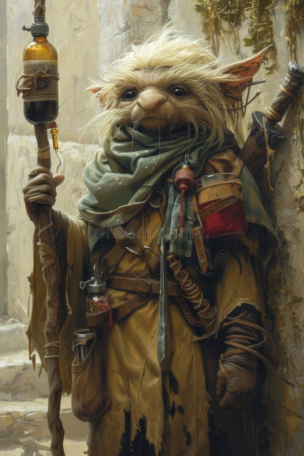 A Dwarf Wizard with a Cane. a Fabulous Bearded Wizard. a Fairy Dwarf ...