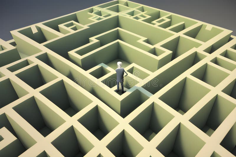 Dwarfed by a Towering 3D Hedge Maze Environment Which Inspired by the ...