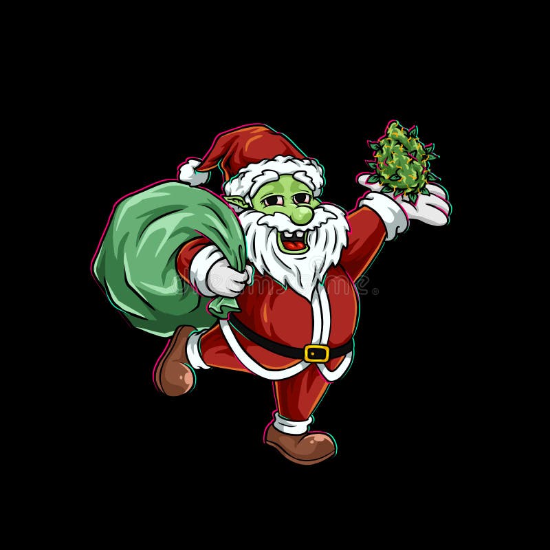 Dwarfs Elf Run Holding Weed Cannabis Bud Nug Flower Marijuana Stock ...